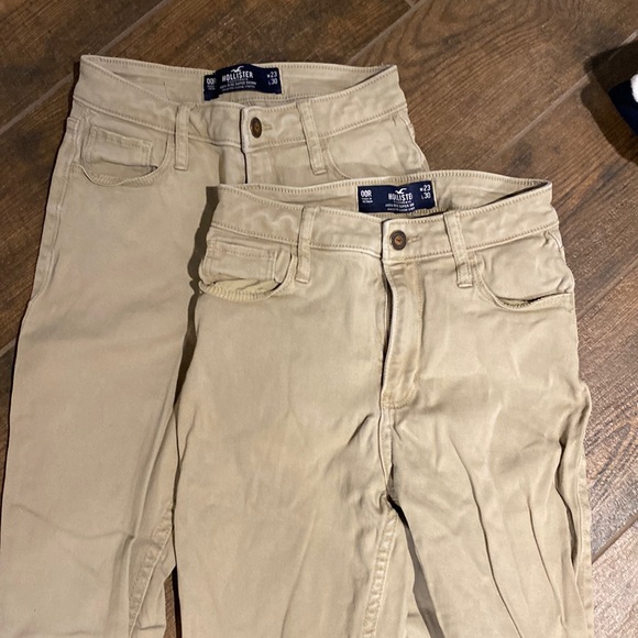 Hollister | Jeans | 2 Pairs Hollister Khaki Super High Rise Skinny ...